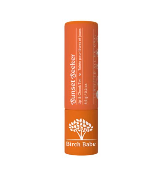 Sunset Seeker Birch Babe Lip & Cheek Tint - Natural, Matte Coral Glow