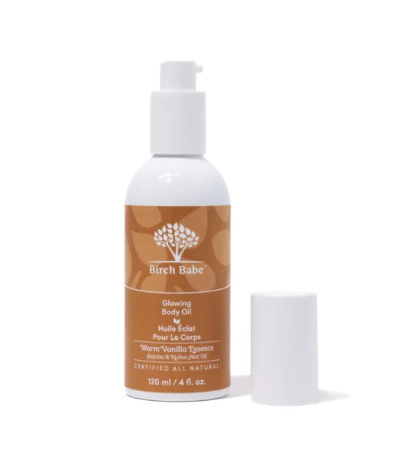 Vanilla Glowing Body Oil made in Canada by Birch Babe