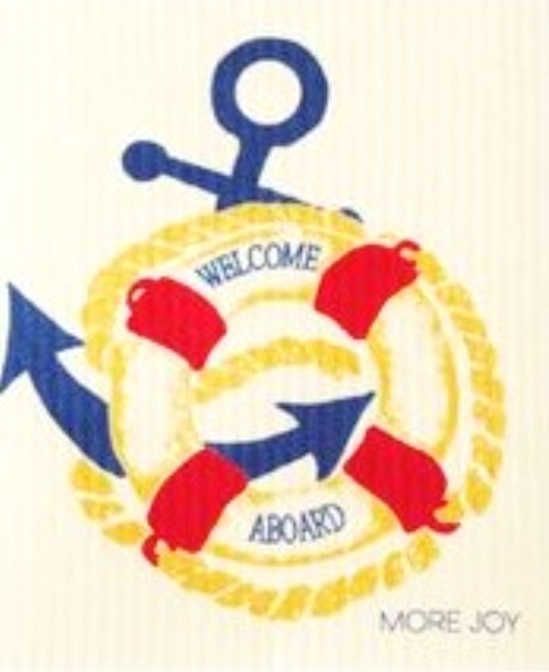Welcome Aboard More Joy Absorbent Swedish Dishcloth
